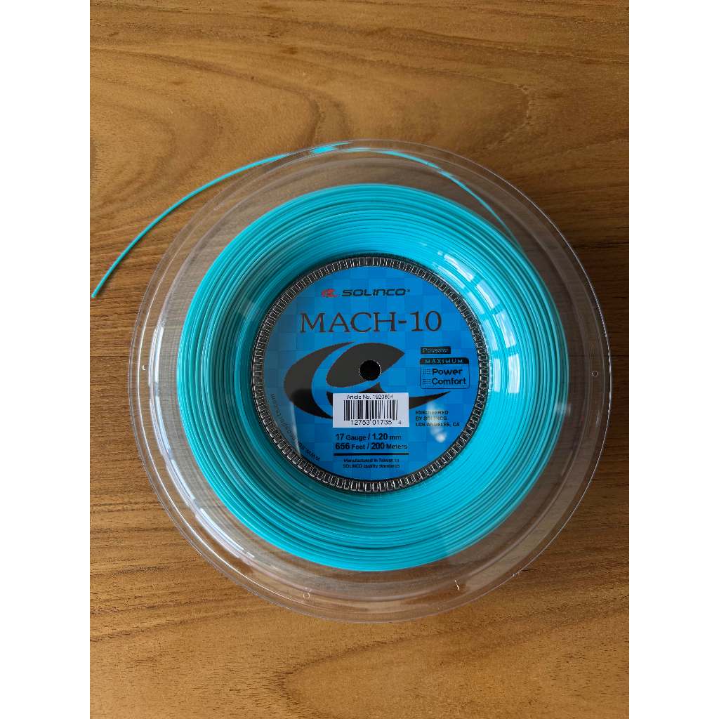 Solinco Mach-10 1.20 mm 17G tennis string single set (pre-cut) | Shopee ...