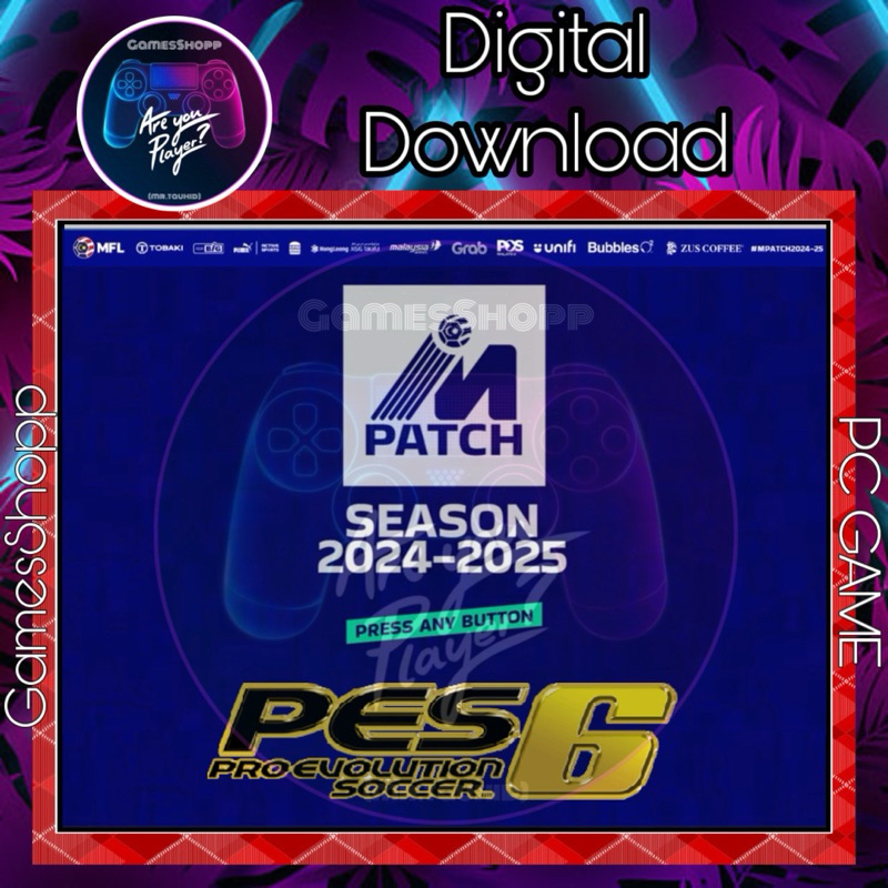 [PC GAME] PES 6 | Patch Liga Malaysia | GAME + PATCH | MSL Update 2024/25 | Pes 2021 | Shopee ...
