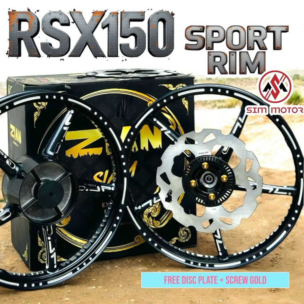 RSX150 RS150 Zian Siam CNC LAY Sp522 Sport RIM - free Dapat Disc plate ...