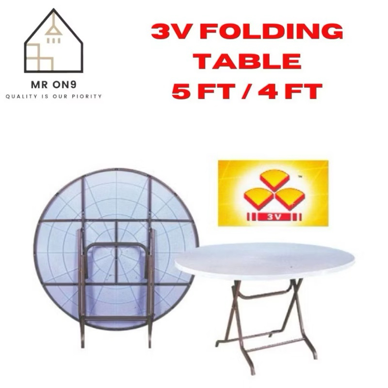 3V High Quality Folding Plastic Table ( 5ft )/ Meja Plastik Lipat ...