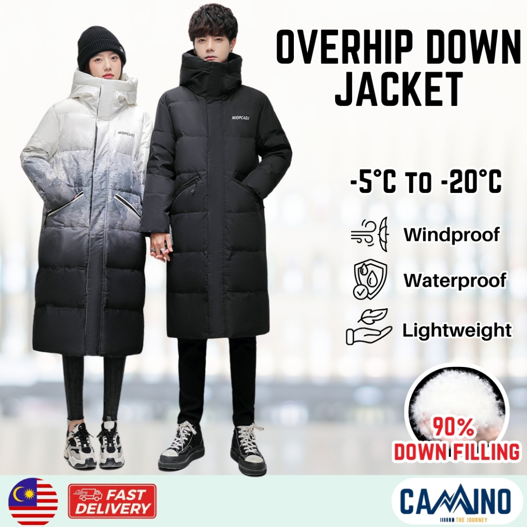 CAMINO Winter Down Jacket Waterproof Woman Men Windproof Long Light ...