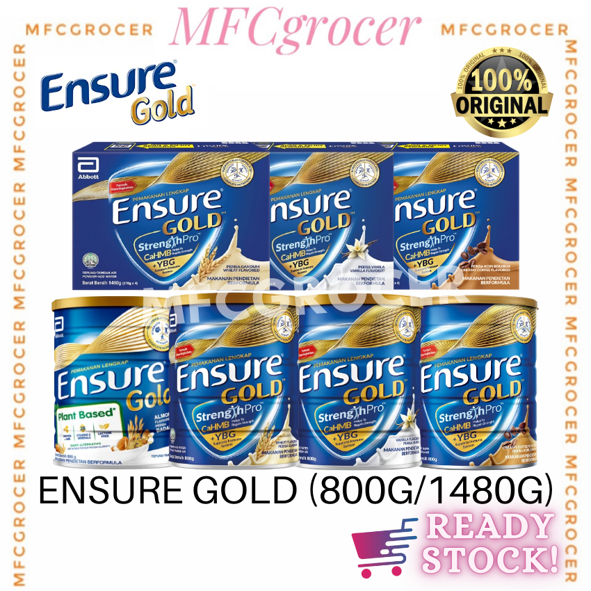ENSURE GOLD (VANILLA / WHEAT / COFFEE / ALMOND) 800g/1480g | Shopee Malaysia