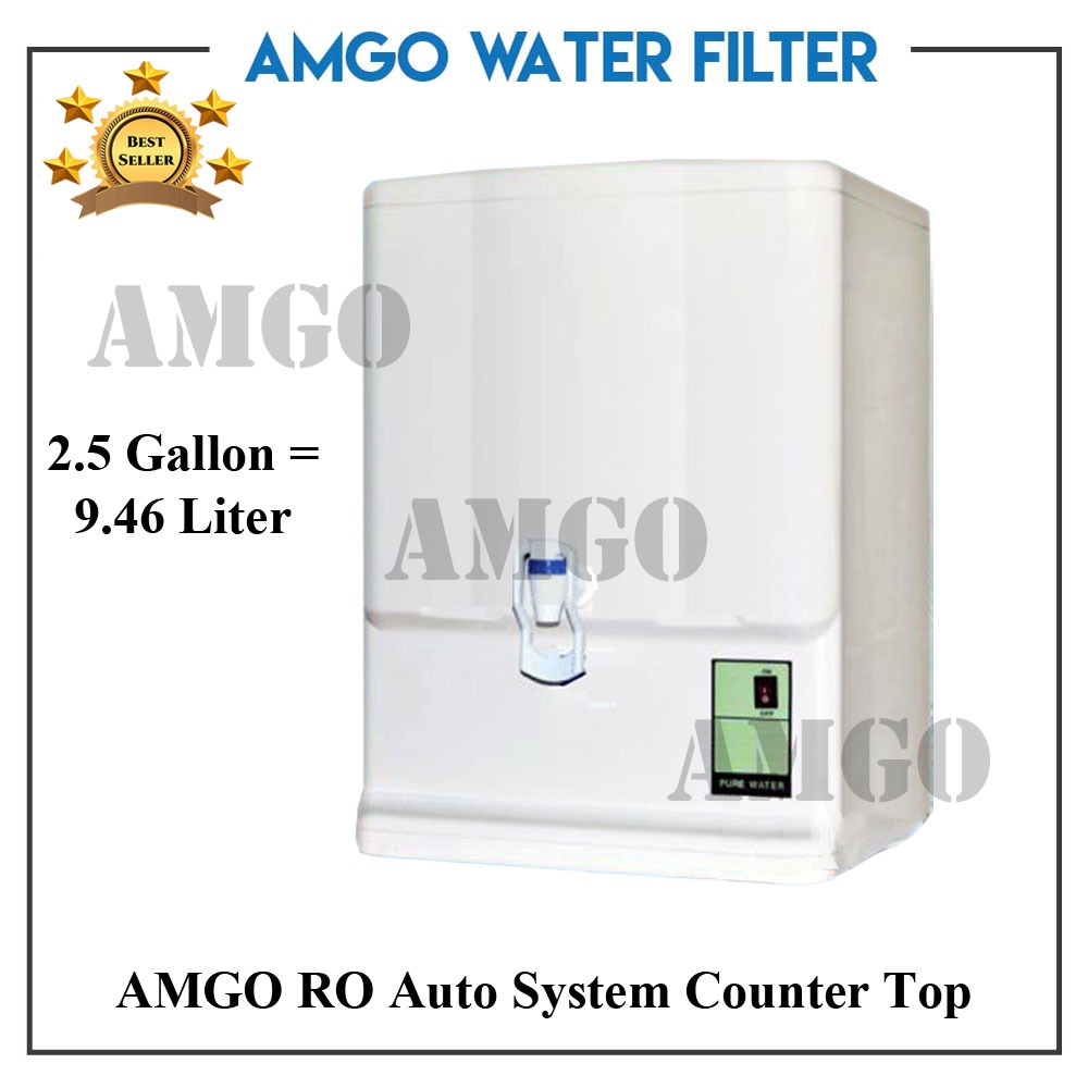 AMGO RO Water Filter System, Reverse Osmosis Water Purifier RO Auto ...
