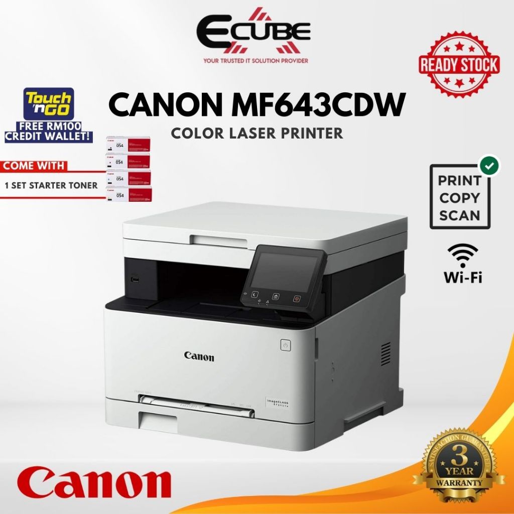 Canon imageCLASS MF643Cdw Color Laser Printer (Print/Copy/Scan ...