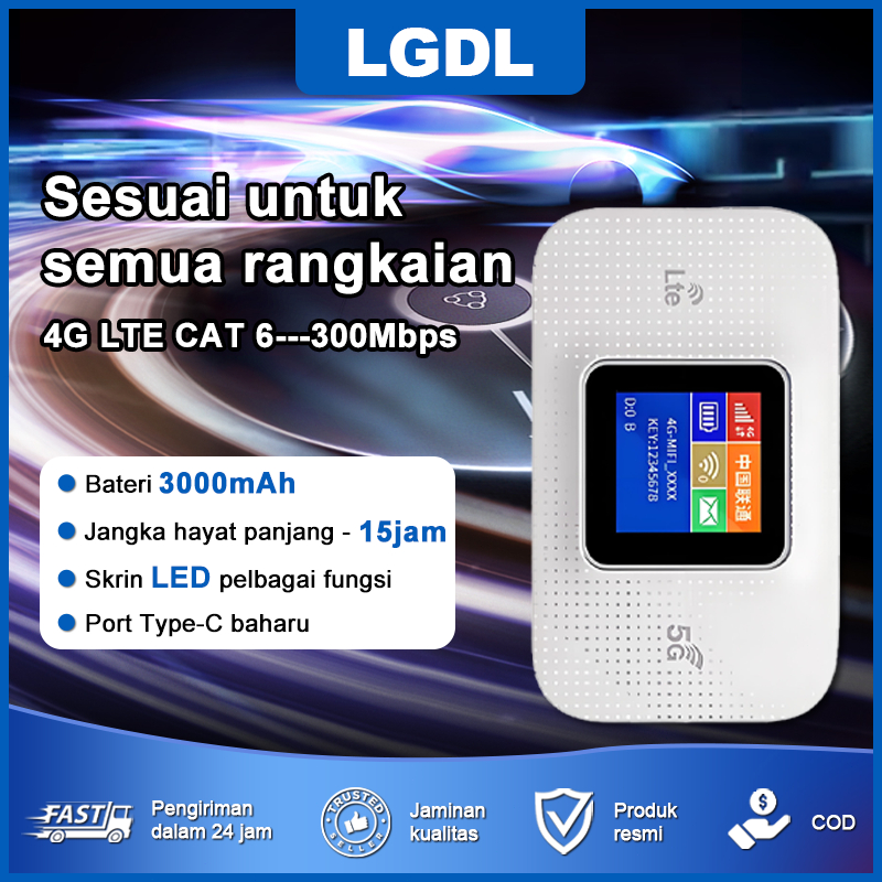 Router WiFi Mifi 5G 4G Portable Mini Hotspot Kad SIM Sesuai untuk ...