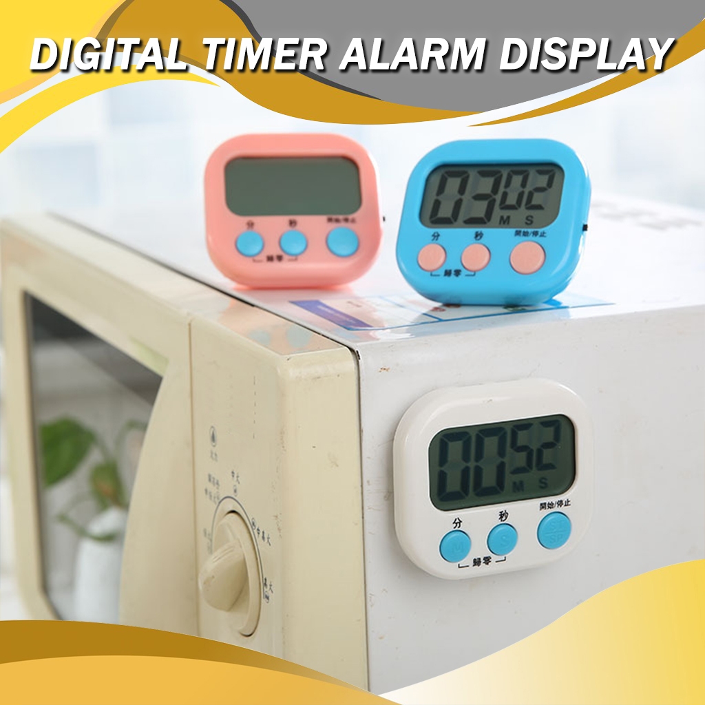 𝐌𝐀𝐆𝐍𝐄𝐓𝐈𝐂 Digital Kitchen Timer Big Digits Loud Alarm Display for ...