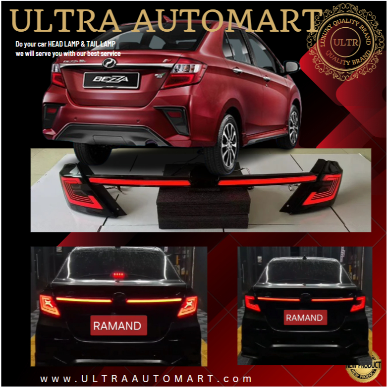 NEW MODEL V6 PERODUA BEZZA REAR BUMPER BONNET TRUNK CENTER GARNISH TAIL ...