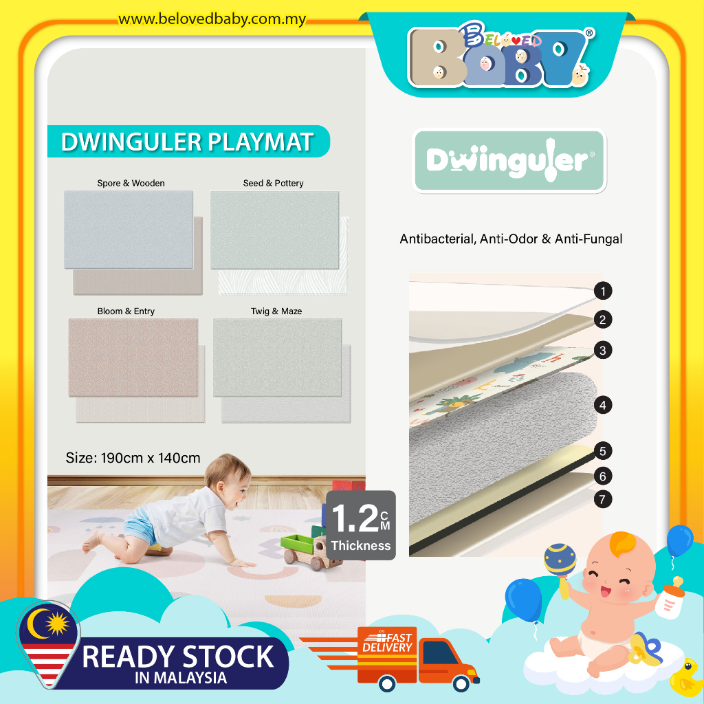 Dwinguler Playmat (Medium: 190cm x 140cm x 1.2cm) | Shopee Malaysia