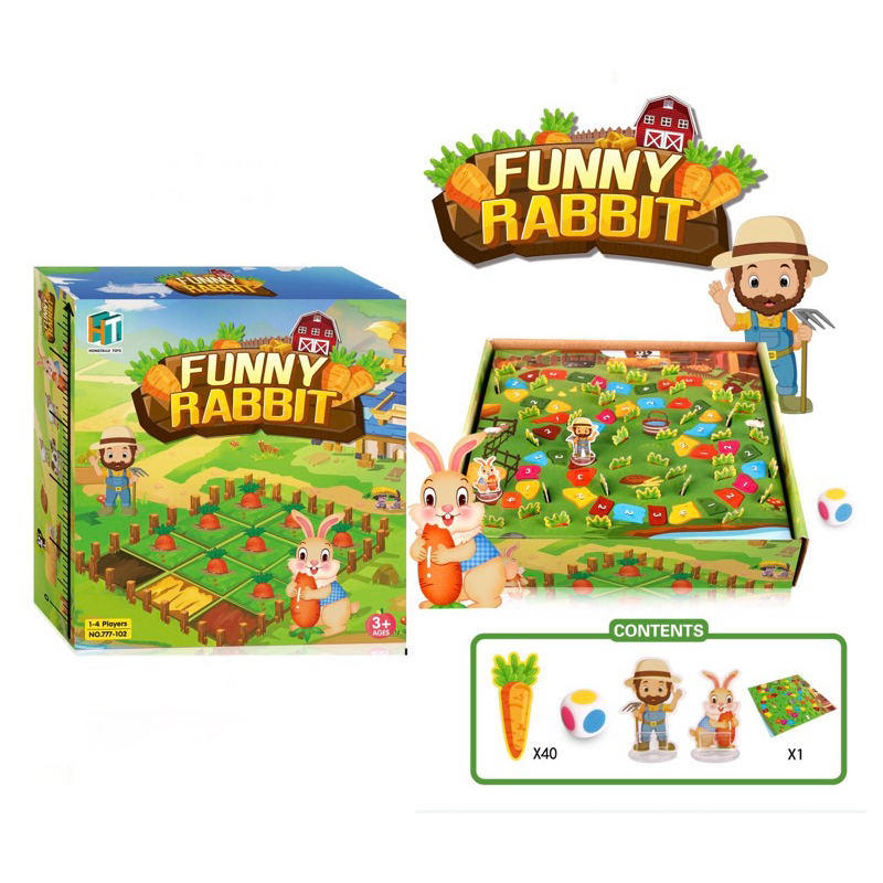 Funny Rabbit Race Game bunny funny family party boardgame | Shopee Malaysia