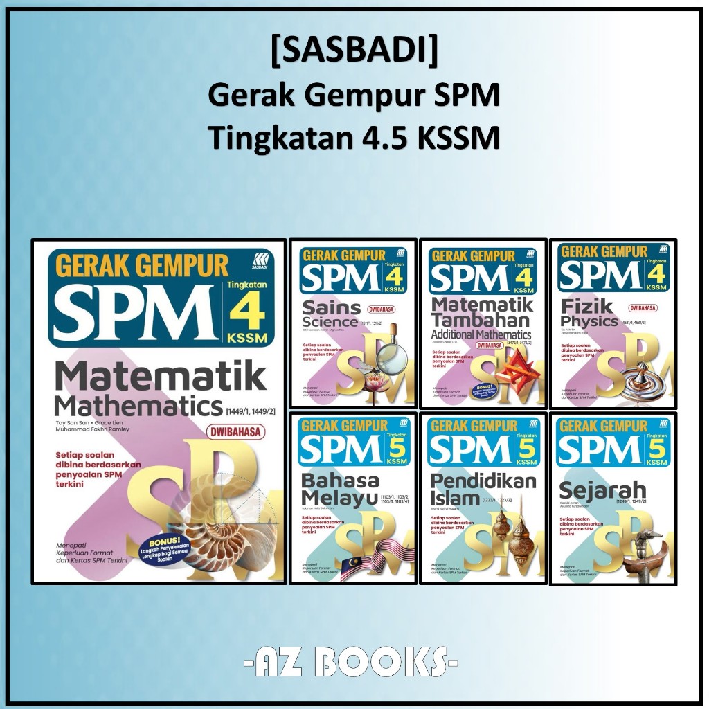 [AZ] SASBADI: 2025 Buku Latihan Gerak Gempur SPM KSSM Tingkatan 4 , Tingkatan 5 | Shopee Malaysia
