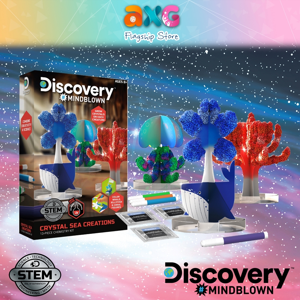 Discovery Mindblown DIY Crystal Grow Kit Sea Creations Educational ...