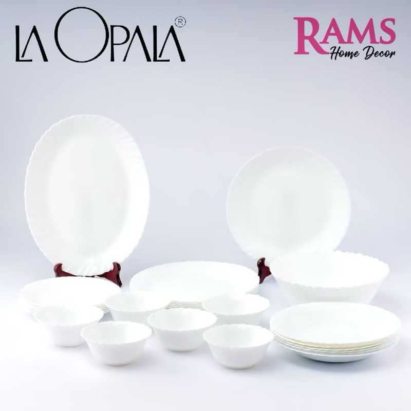 La Opala 26pcs Opalware Dinner Set / Opal Glass Dinner Set / Dinnerware ...