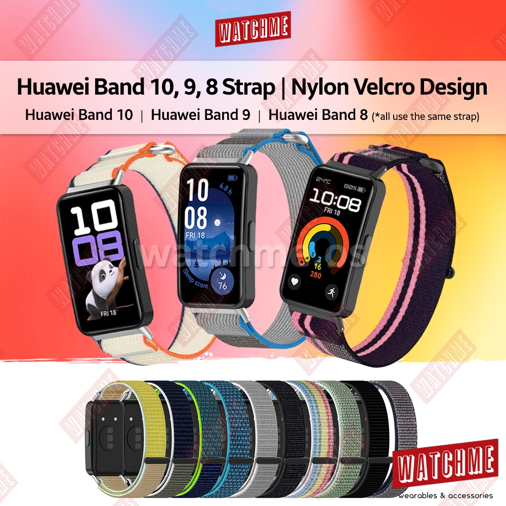 Huawei Band 10 9 8 Strap, Colorful Nylon Velcro Style, Hook & Loop ...