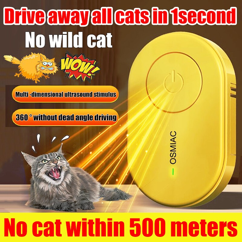 Within 500 meters No more wild cats ultrasonic cat repellent outdoor ...