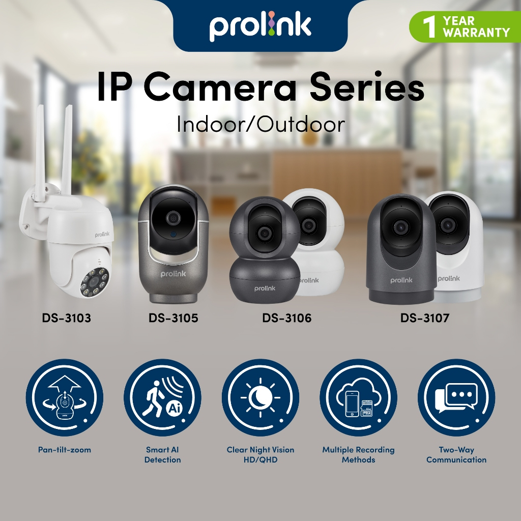 Prolink Dual-band Indoor/Outdoor Series CCTV IP Camera Weatherproof/Pan ...