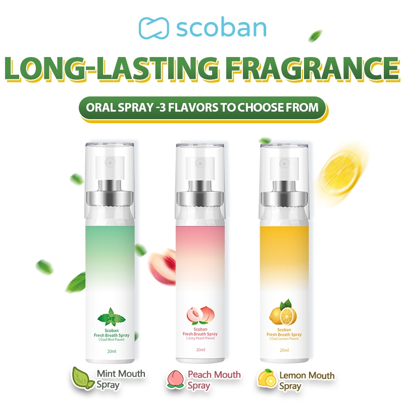 Scoban Spray Mulut Segar Nafas - Rasa Pudina/Pic/Limon (20ml) | Shopee ...