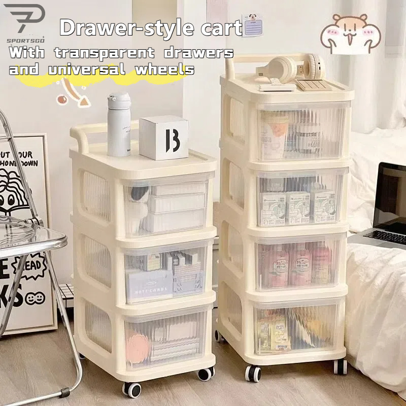 Trolley Rack Drawer Cabinet Stroller Cream Style Toy Snack Storage ...