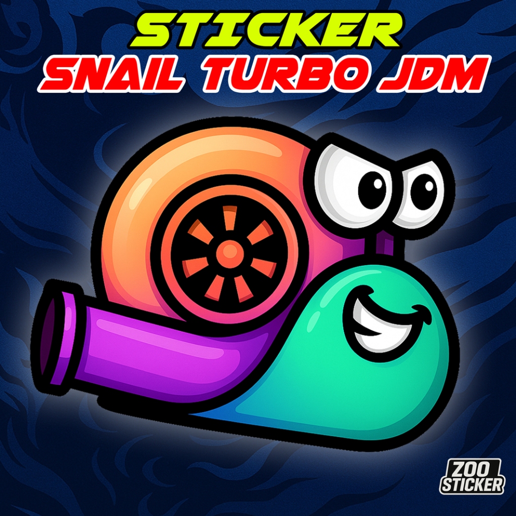 STICKER PRINT SNAIL TURBO JDM / STICKER KERETA / STICKER MOTOR | Shopee ...
