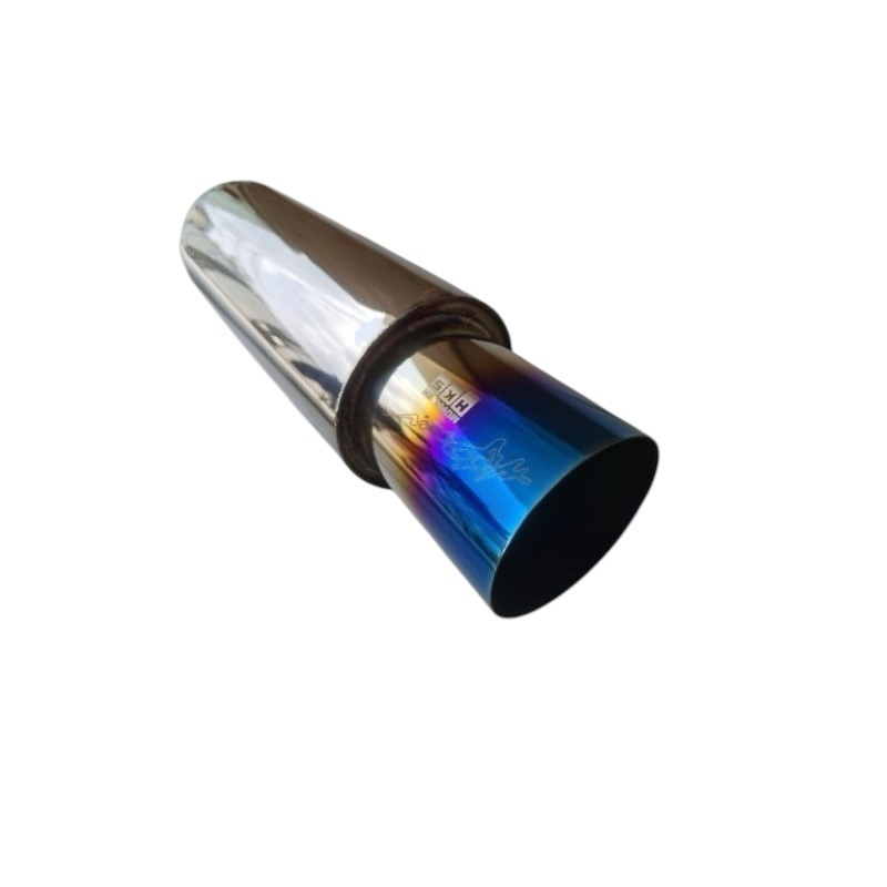 Hks Hi-Power Car Muffler Exhaust Semi S-Flow Titanium Face Tall Blue ...