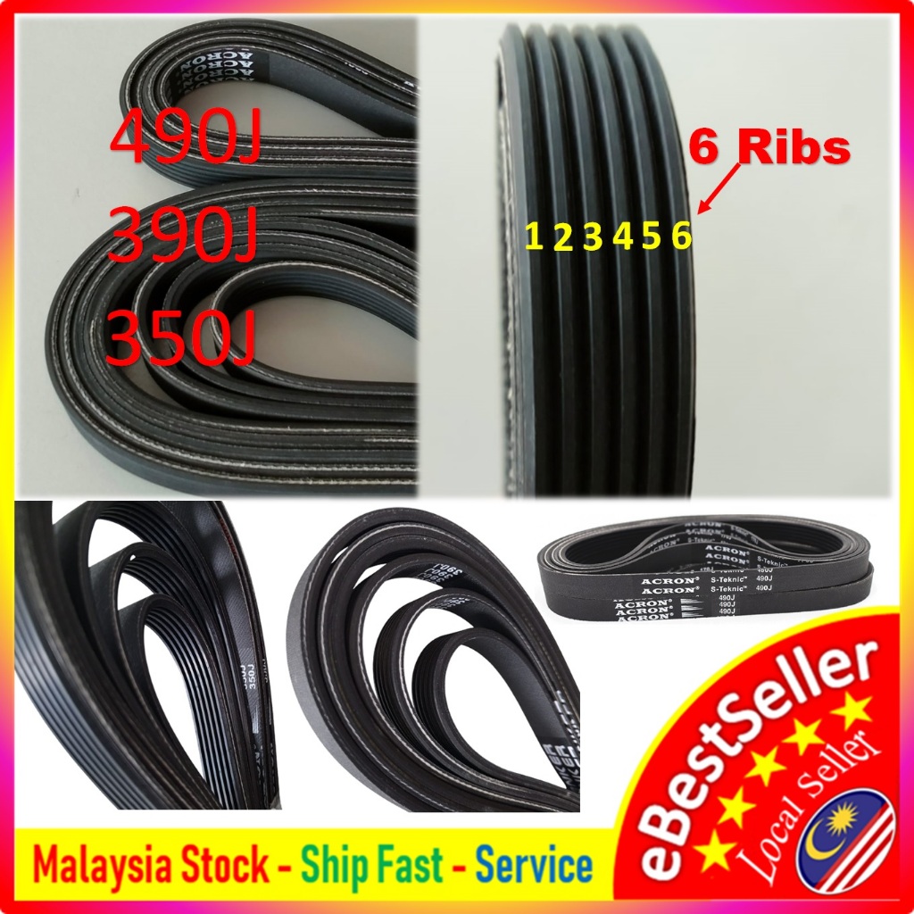 Exercise Bike Spinning Belt Bicycle Drive Belt ACRON 490J 390J 350J 6 ...