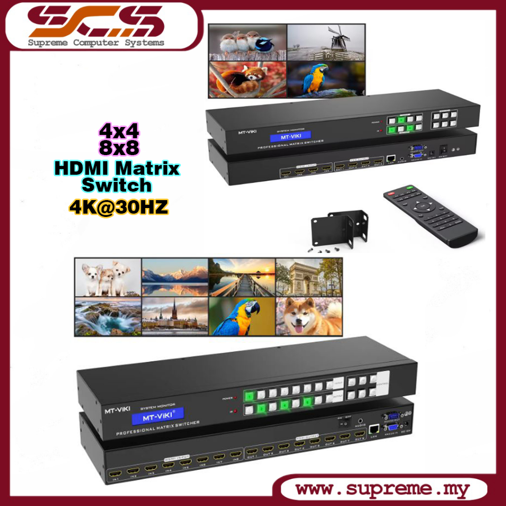 4x4 8x8 HDMI Matrix Switch 4K 30Hz Splitter 4 in 4 out 8 in 8 out EDID HDMI Switcher 4X4 8X8 ...
