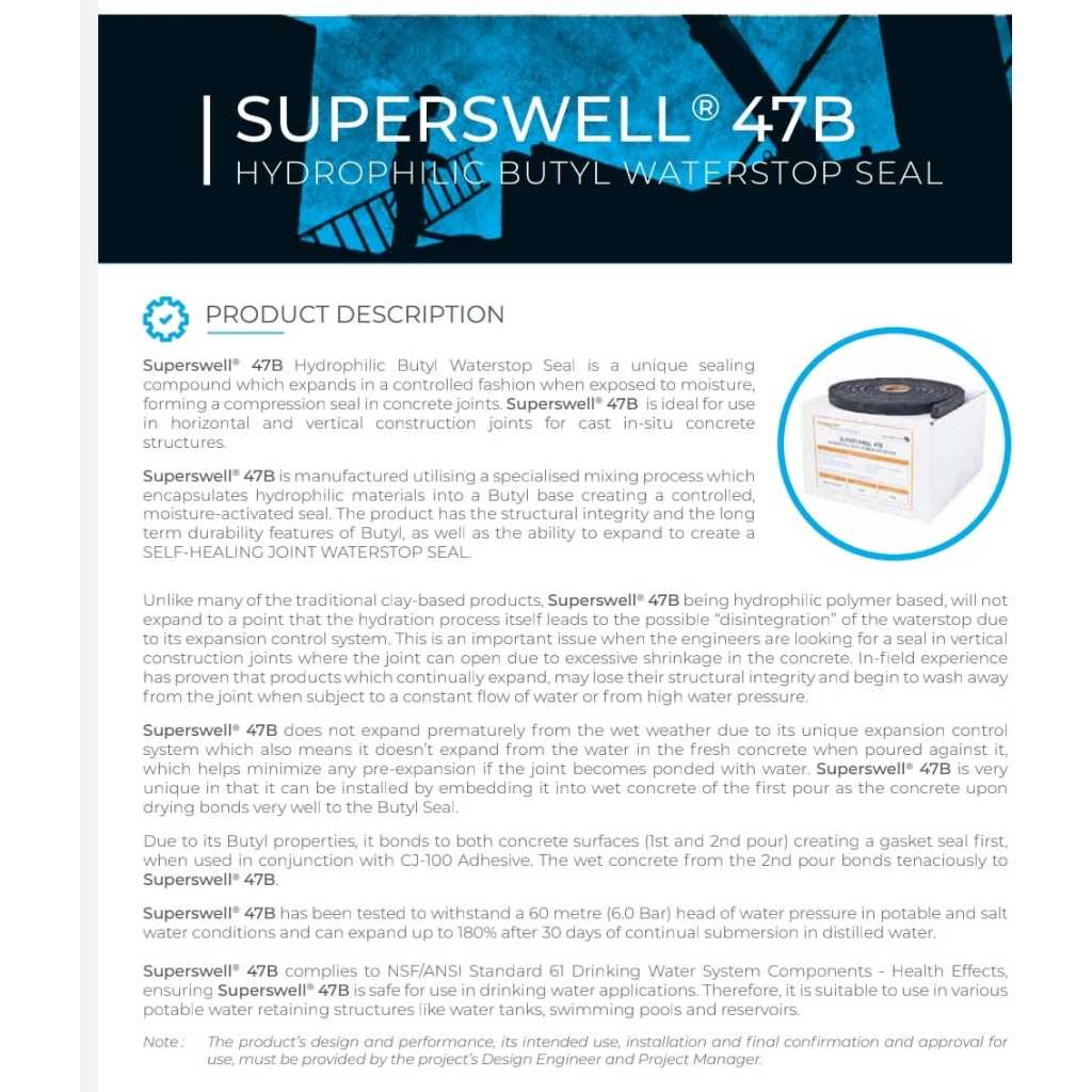 CORKJOINT SUPERWELL 47B HYDROPHILIC BUTYL WATERSTOP SEAL 25mm x 19mm x 5 meter | Shopee Malaysia