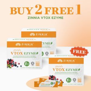 Zinnia Vtox Ezyme【SPECIAL PROMO 2+1* BXS】- 2 Bxs x 14 Sac (+Gift VE14 ...