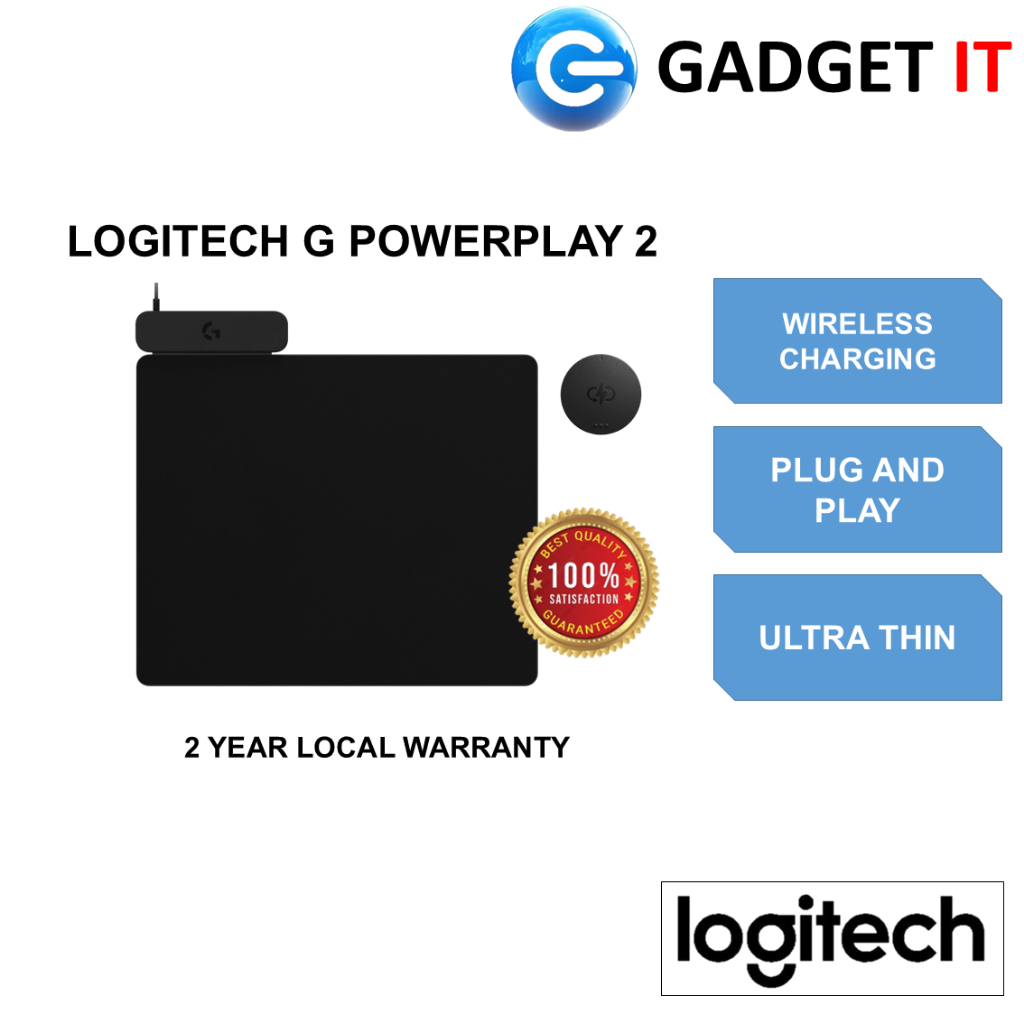 LOGITECH POWERPLAY 2 WIRELESS CHARGING GAMING MOUSE PAD (PLUG AND PLAY ...