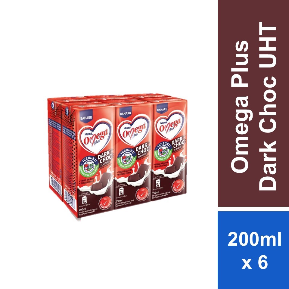 [East Malaysia] NESTLE Omega Plus Dark Choc 200ml x 6s (Halal) | Shopee ...