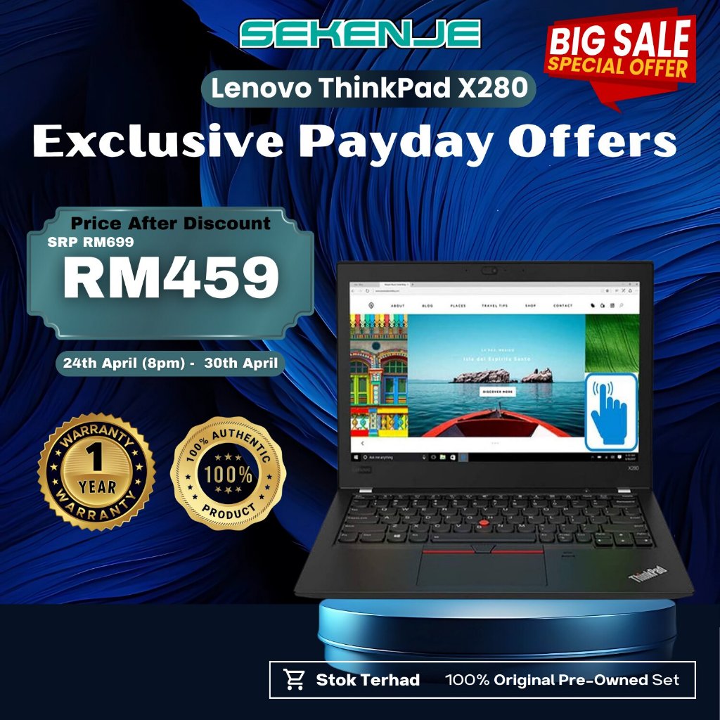 Lenovo ThinkPad X280 Intel Core i3-8130U, 4GB, 128GB / 256GB, Grade A ...