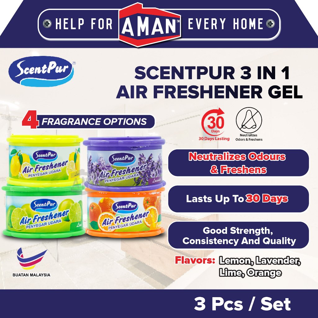 SCENTPUR 3 In 1 Air Freshener Gel Car Perfume Room Perfume Toilet ...