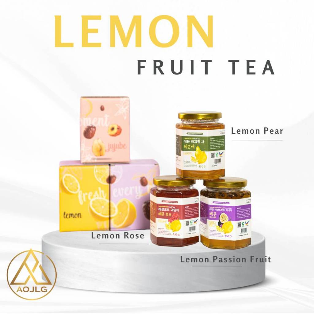 Lemon Pear FruitTea / Lemon Rose FruitTea (Natural Fresh Fruit Tea ...