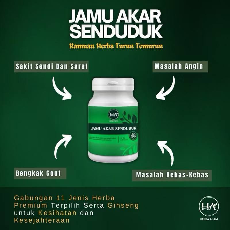 [Ready Stock] Herba Alam Jamu Akar Senduduk (30’s biji) | Shopee Malaysia