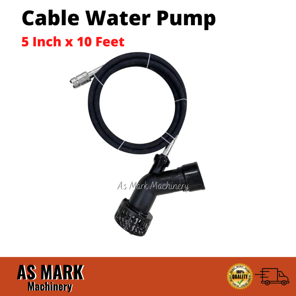 5 Inch x 10 Feet Cable Water Pump Flexi Pump Kable Pam Body Plastic (Made In Malaysia) | Shopee ...