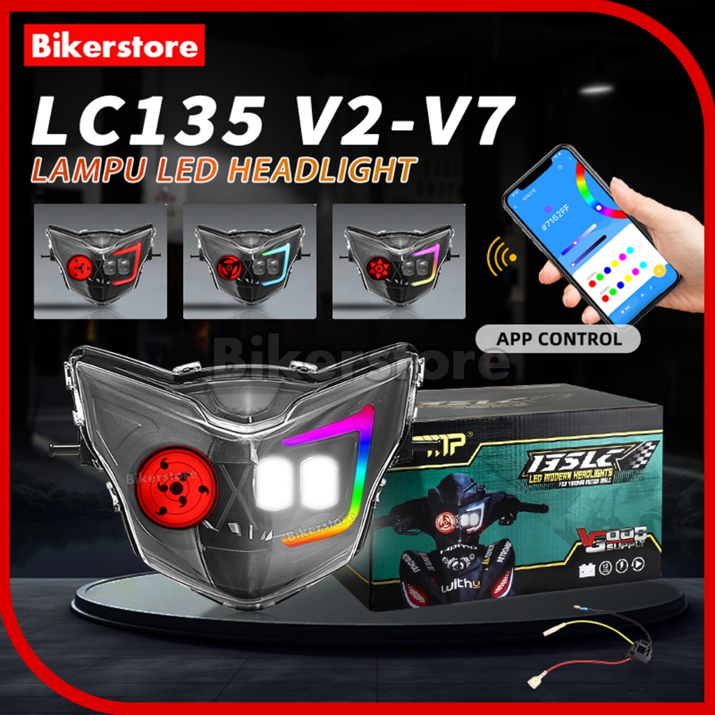 HPMP LC135 V2 V3 V4 V5 V6 V7 135 LC New Headlamp Lamp Depan LED APP Control Naruto Custom ...