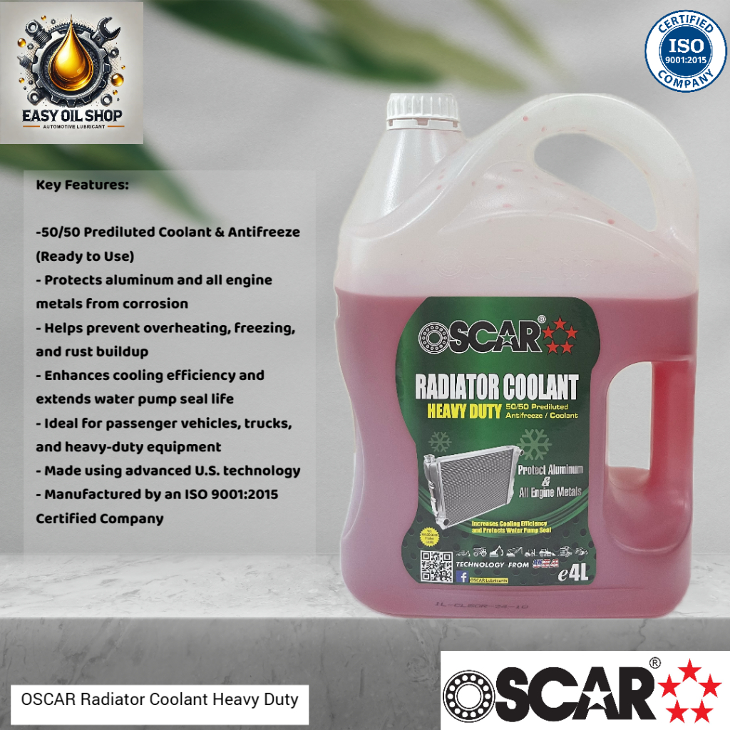 OSCAR Radiator Coolant Heavy Duty 50/50 Prediluted (4L) | Shopee Malaysia