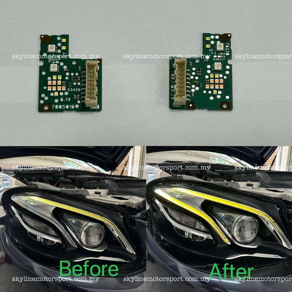 Mercedes Benz E Class W213 Head Lamp DRL Led Daytime Module Chip 2016 ...