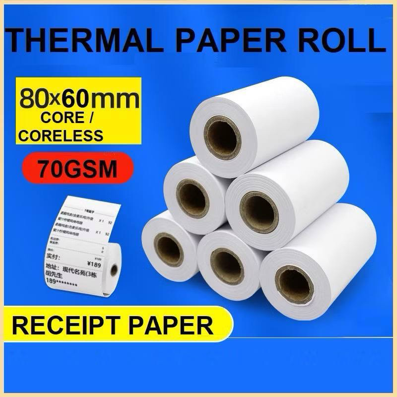 [SALES] 80mm Coreless Thermal Paper Receipt Roll Pos Receipt Resit Pos ...