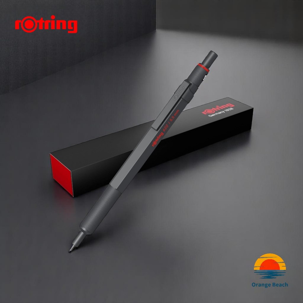 rOtring 600 Mechanical Pencil 0.5mm/Dark Stone Limited/Brass Hexagonal ...