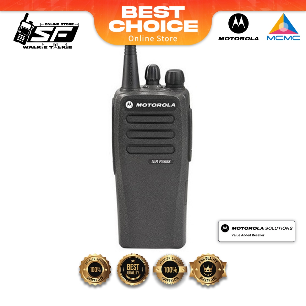 MOTOROLA XIR P3688 UHF 403-480Mhz OR VHF 136-174 Mhz (IMPORT SET ...
