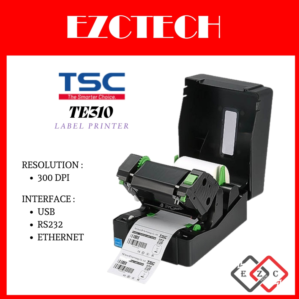 TSC TE310 Barcode Printer Label Printer 300DPI- (USB+ LAN) | Shopee Malaysia