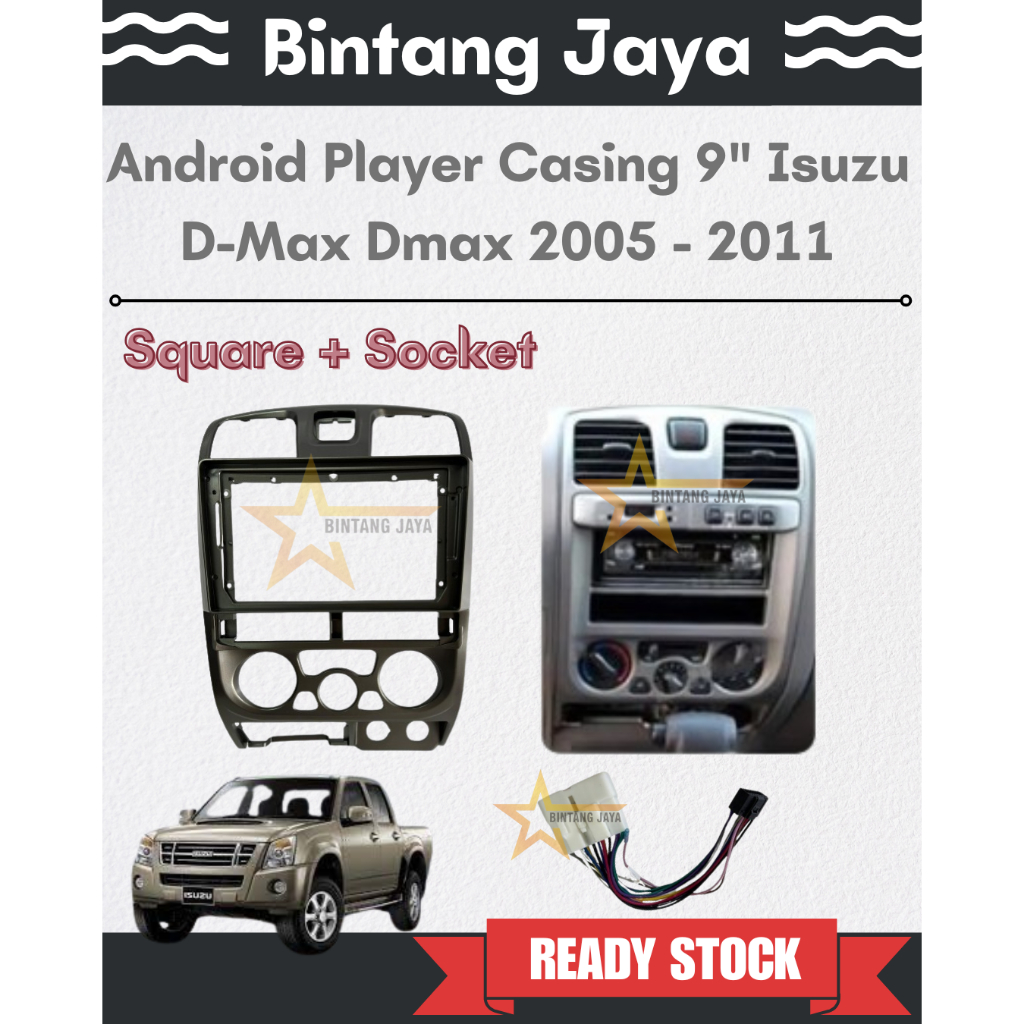 Android Player Casing 9" Isuzu D-Max Dmax 2005 - 2011(Square / Round ...