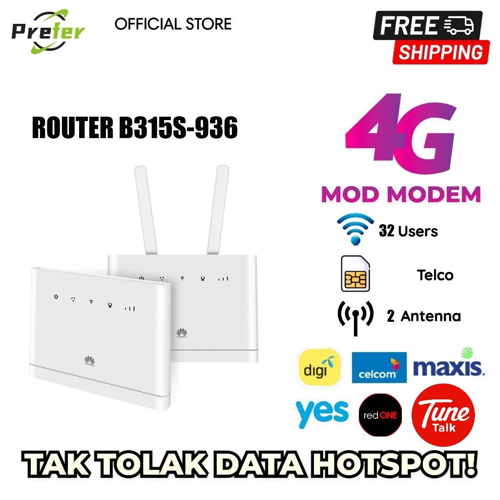 Huawei B315 B315s-936 Modified Cpe Router 4g Lte Modem Unlimited ...