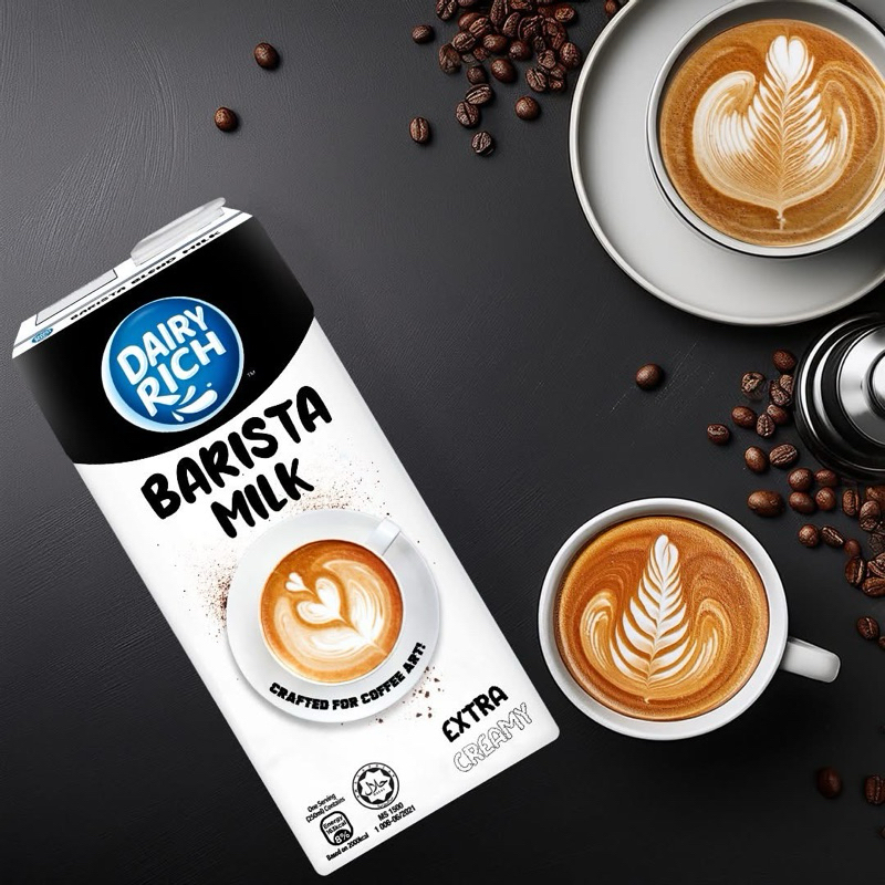 UHT Dairy Rich Barista Milk 1L ~ Extra Creamy & Lebih Buih! | Shopee ...