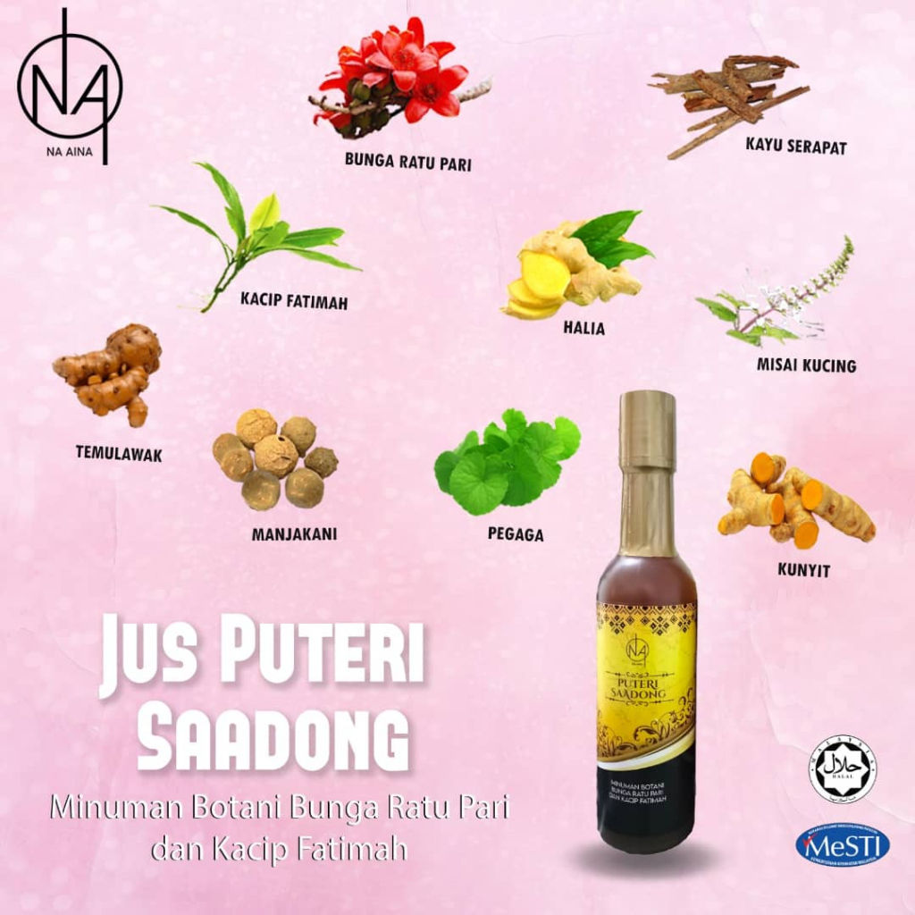 Jus Jamu Puteri Saadong Minuman Botani Bunga Ratu Pari 💯 homemade ...
