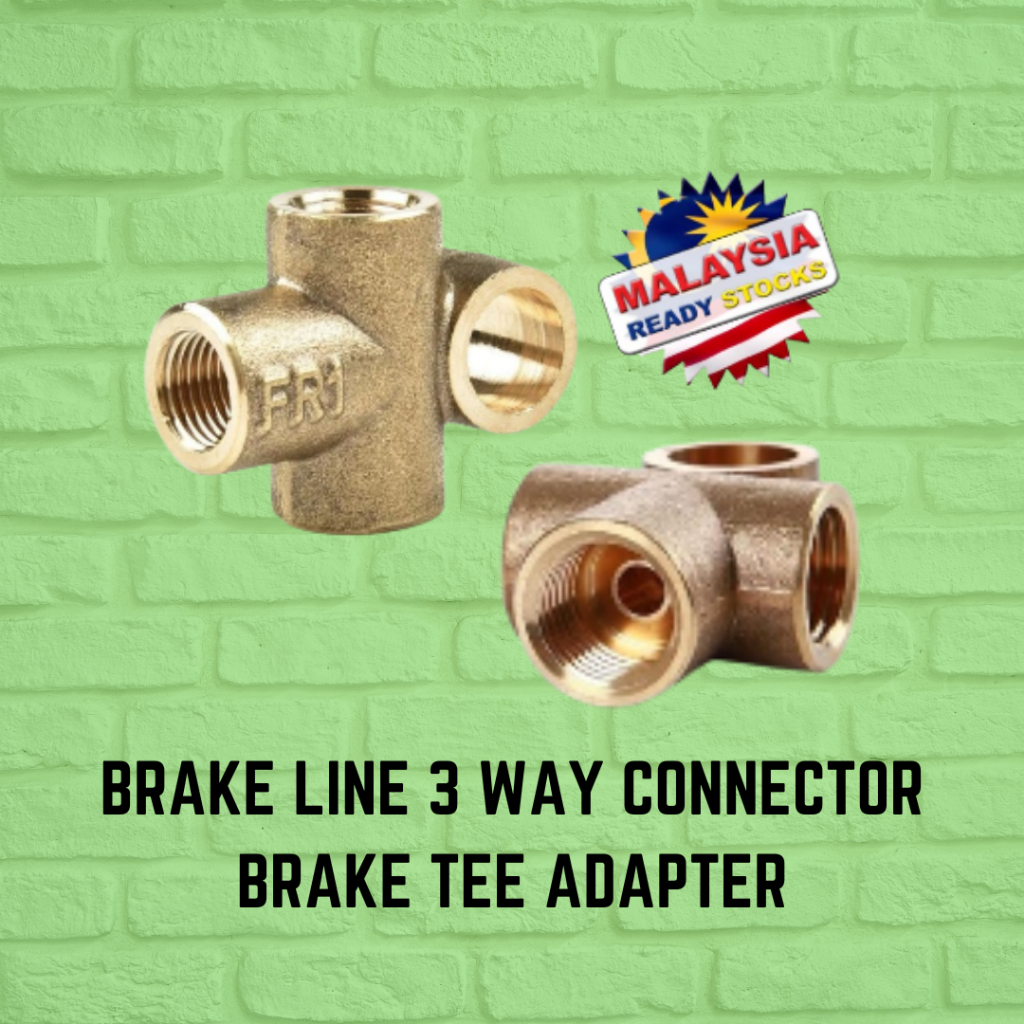 BRAKE LINE TEE CONNECTOR 3 WAY M10 BRASS CLUTCH ADAPTER 3/16" BRAKE ...