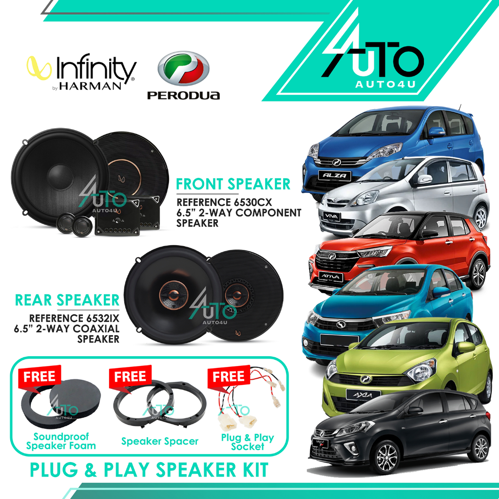Infinity Reference x Perodua Car Speaker Myvi Gen3 Viva Axia Bezza Aruz ...