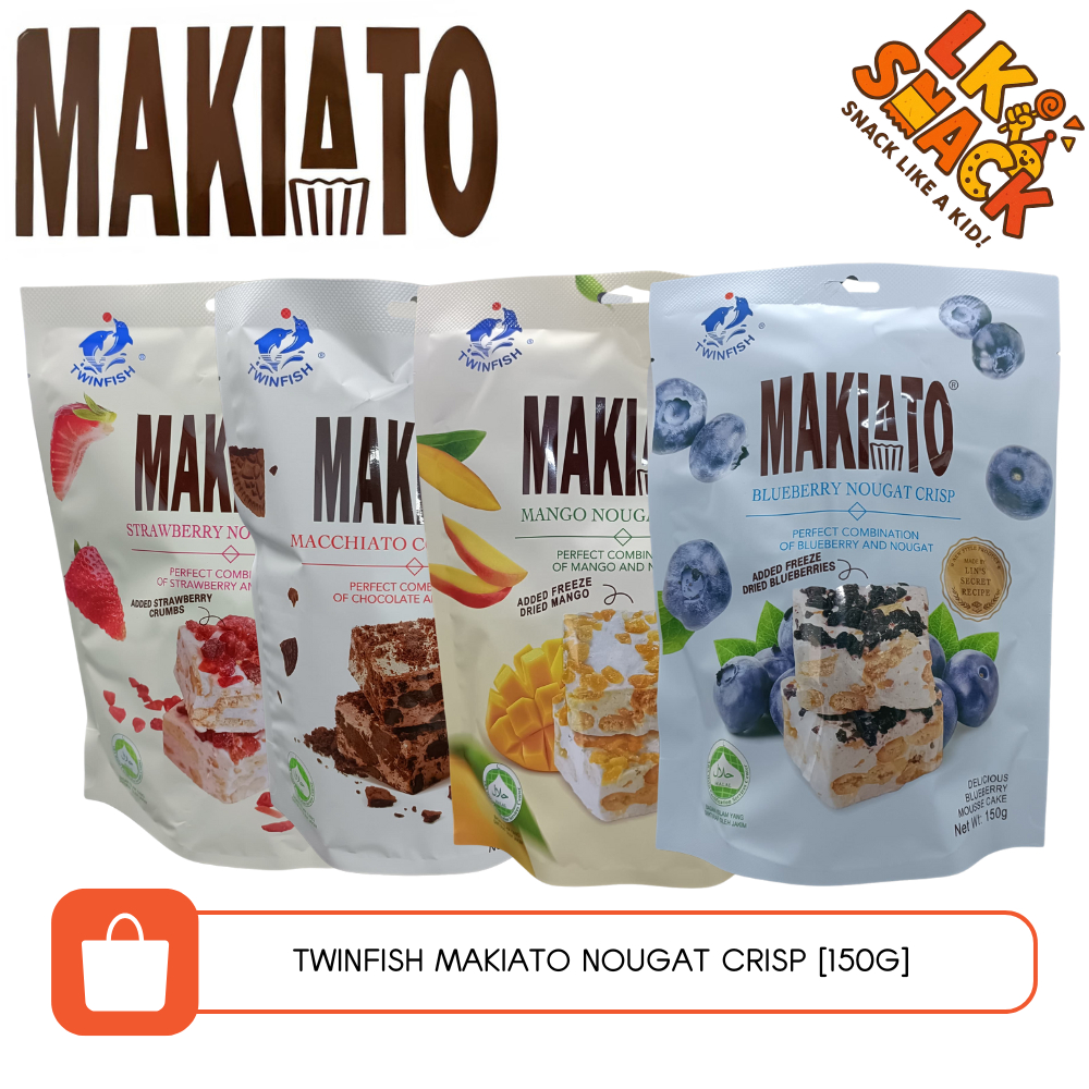[150G] TWINFISH MAKIATO NOUGAT CRISP [BLUEBERRY/MANGO/CHOCOLATE/STRAWBERRY] | Shopee Malaysia