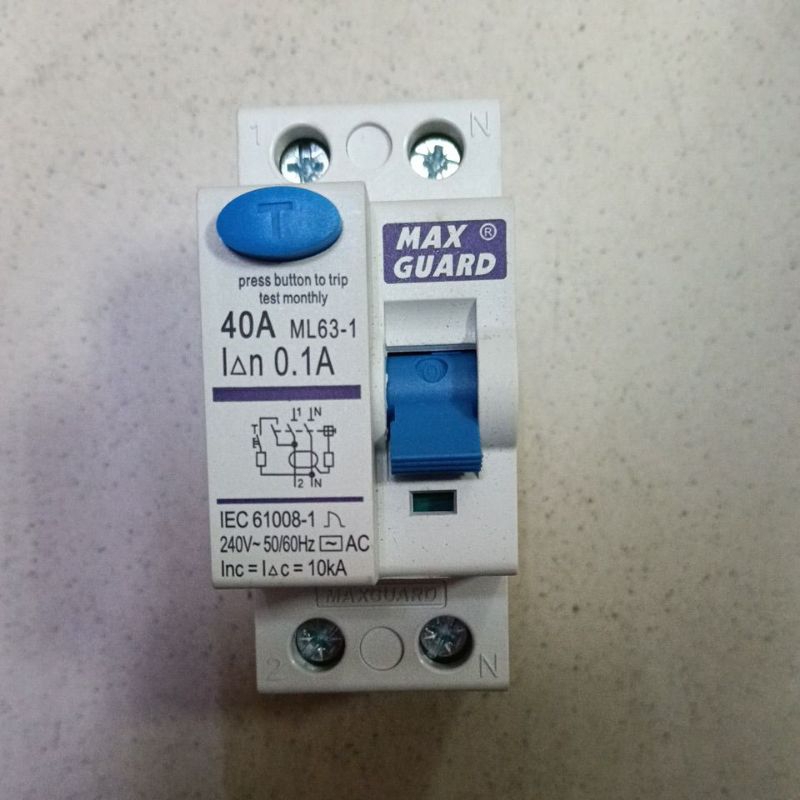 maxguard elcb 40a 2p 100ma sirim | Shopee Malaysia