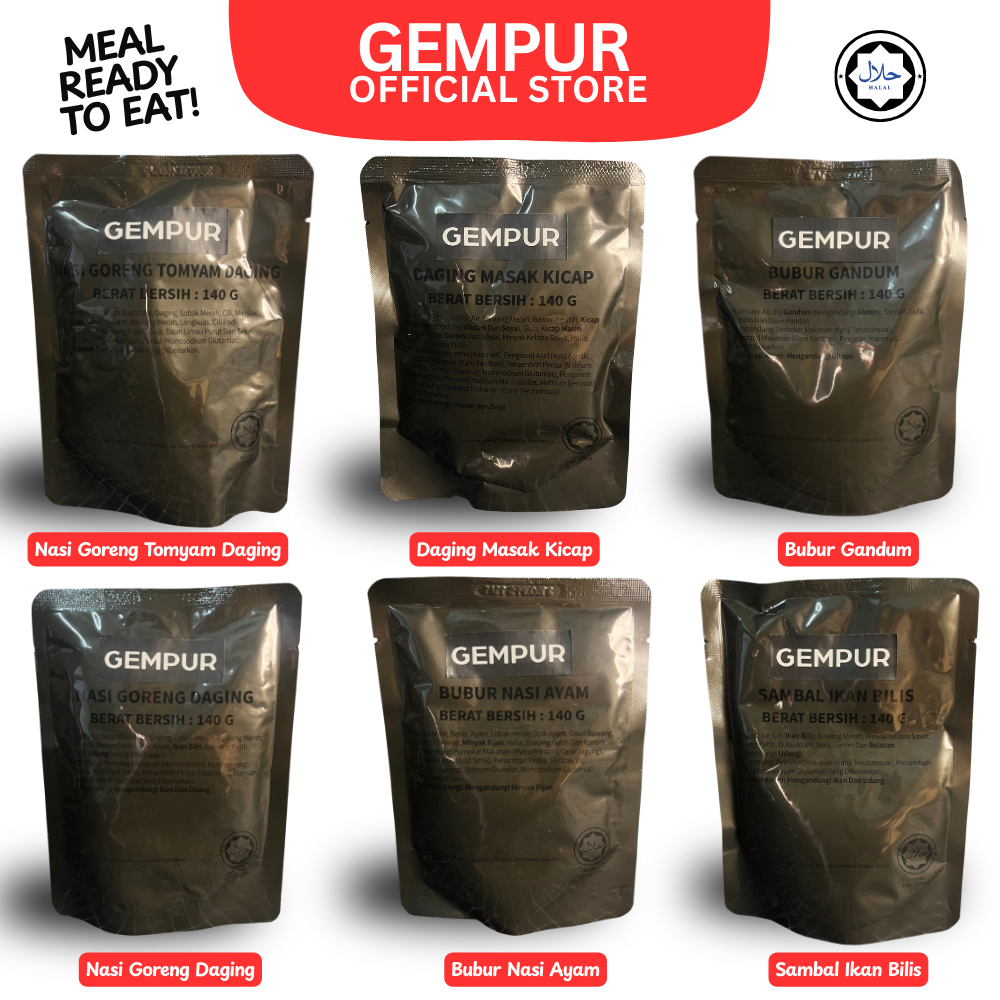 (NEW EXPIRED 2026) Gempur Meal Ready To Eat Rangsum Tempur Askar RTK ...